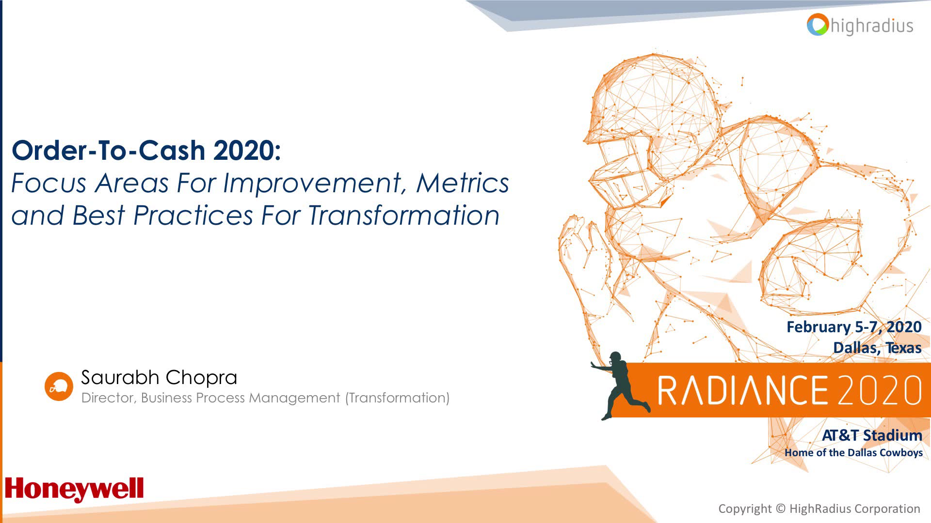 O2C - Areas to improve digital transformation|Honeywelll